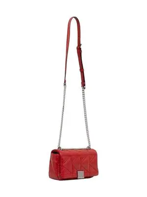 Karl Lagerfeld Quilted Crossbody Bag - Red