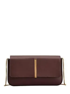 TOD'S Mini Metal Bar Leather Shoulder Bag - Kraft Chiaro