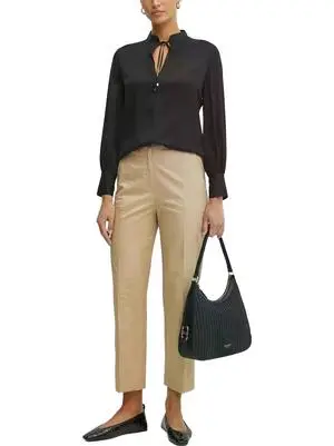 HUGO BOSS Keyhole-Neck Long-Sleeve Blouse