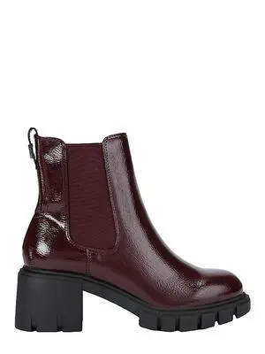 Carvela Ignite Faux Patent-leather Heeled Chelsea Boots - Red