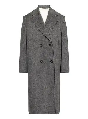 Max Mara Reversible Notch-lapel Wool Coat - Dark Grey
