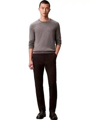 Calvin Klein Cotton Sateen Slim Chino Pants - Black