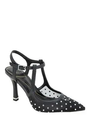 KENNETH COLE Romi Slingback Pump - Black Stud Mesh