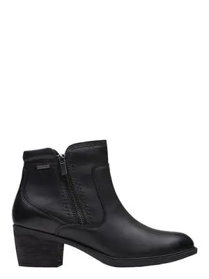 Clarks Neva Zip Waterproof Leather Boots - Black