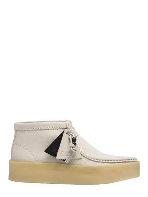 Clarks Wallabee Cup Nubuck Boot - White
