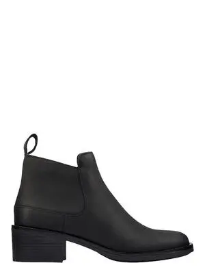 Clarks Memi Zip Leather Boots - Black