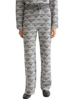 Scotch & Soda Logo Jacquard Knit Pants - Silver/gunmetal