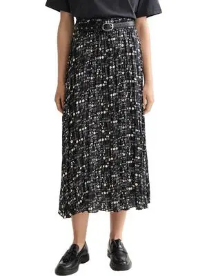 Scotch & Soda Mixed Print Pleated Skirt - Moon Gardening