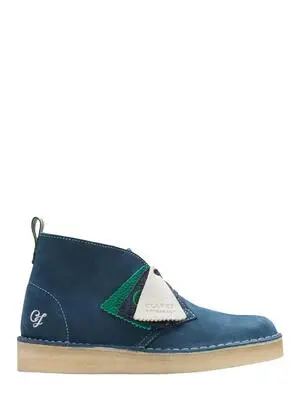 Clarks Desert Leather Boots - Navy Blue/combi