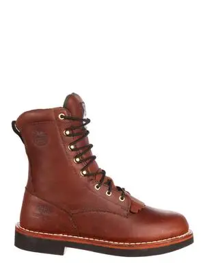 GEORGIA BOOT Farm And Ranch Lacer Work Boots - Barracuda Walnut