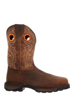 Durango Composite Toe Western Work Boots - Bay Brown And Steel Cut Oat