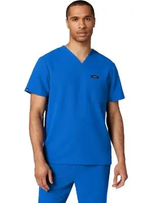 JAANUU Holmes Classic V-neck Scrub Top - Royal Blue