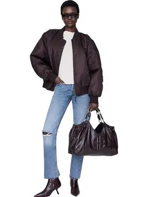 ANINE BING Leon Bomber Deep Brown