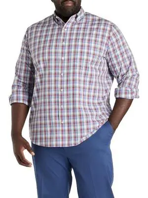 OAK HILL BY DXL Big & Tall Medium Plaid Performance Sport Shirt - Multi
