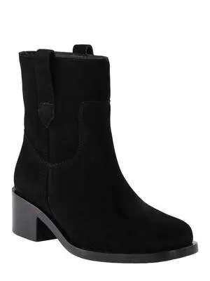 Seychelles Cozy Block Heel Bootie - Black Suede