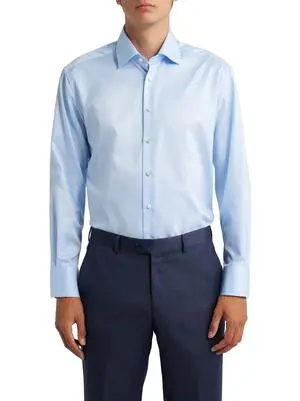 1863 BY ETERNA Luxury Modern Fit Non-iron Dress Shirt - Sky