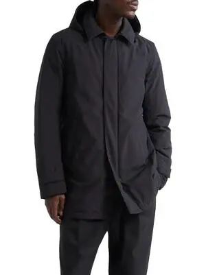 Herno Waterproof Hooded Raincoat - Black