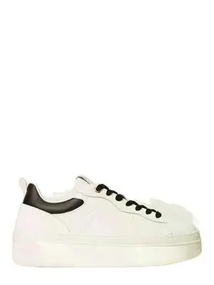 TWINSET Leather Platform Sneakers - White