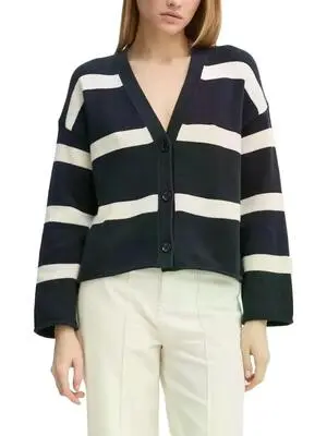 Marc O'polo Striped Cardigan - Black
