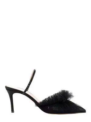 ANDREA WAZEN 75mm Franca Glitz Pumps - Black