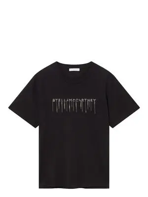 Stella McCartney Logo-embroidered Crewneck T-shirt - Black