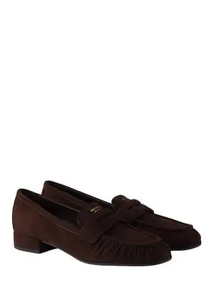 Prada Suede Loafers - Brown