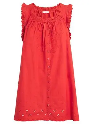 DÔEN Organic Cotton Nessie Mini Dress Red