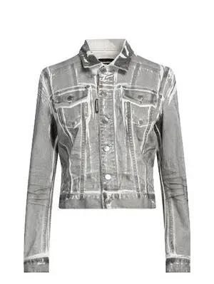 Dsquared2 Cotton Blend Denim Trucker Jacket - Grey