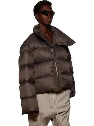 Rick Owens Quilted Nylon Jacket Brown