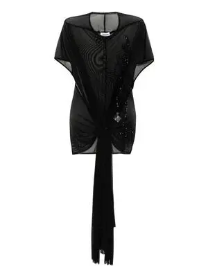 Jean Paul Gaultier Short-sleeve Mesh Top - Black