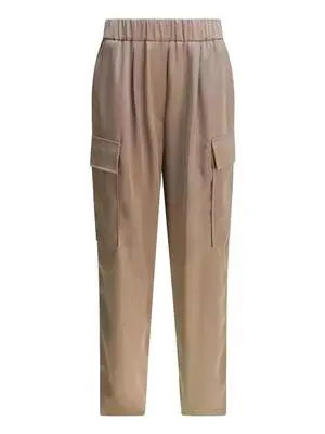SEMPER Elastic-waist Cargo Trousers - Neutrals