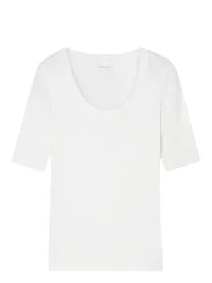 Closed Crew-neck Short-sleeved T-shirt - White