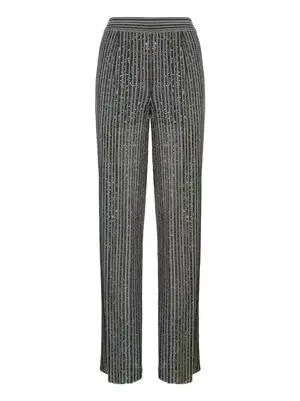 Missoni Sequin-striped Trousers - Grey