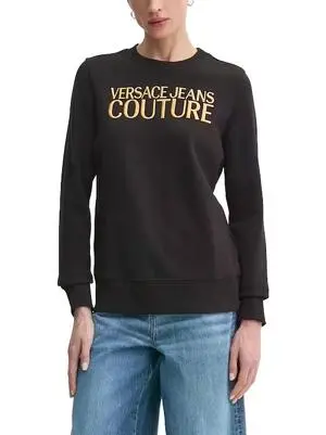 Versace Logo-embroidered Sweatshirt - Black