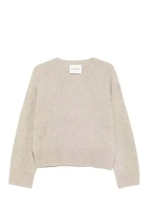 Closed Crew-Neck Wool Sweater Neutrals