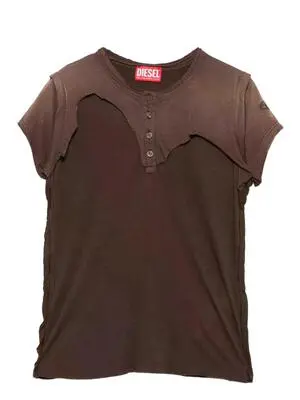 Diesel Henley Button-fastening T-shirt - Brown