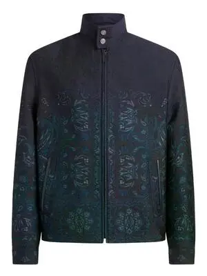 Etro Jacquard Paisley-print Jacket - Blue