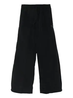 Y3 Drawstring Wide-leg Sweatpants - Black