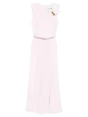 Roland Mouret Knot-detail Belted Midi Dress - Pink