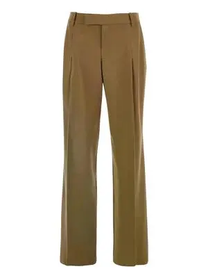 Federica Tosi Pleated-front Tailored Trousers - Brown