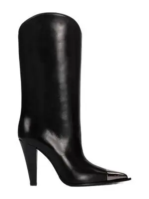 LE SILLA 110mm Tess Metallic-toe Boots - Black