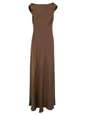 Antonelli Firenze Mara Cowl-neck Maxi Dress - Brown