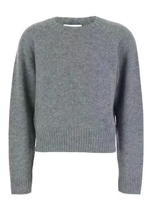 ALLUDE Round-Neck Ribbed Sweater