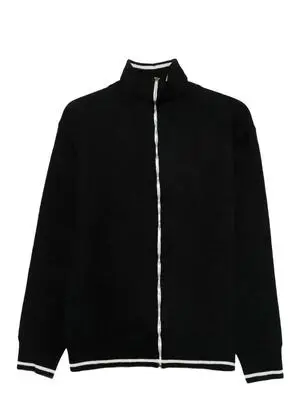 MAISON MARGIELA Zip-front High-neck Cardigan - Black