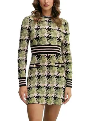 SILVIAN HEACH Geometric-pattern Mini Dress - Green