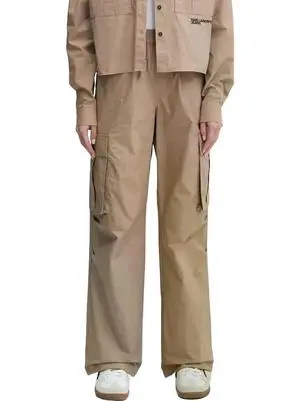 Karl Lagerfeld Cargo-pocket Cotton Trousers - Neutrals