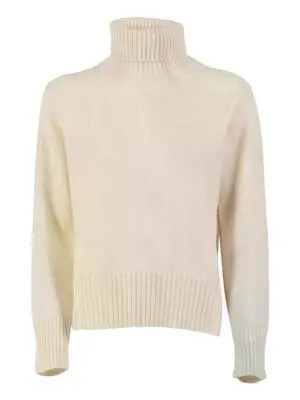 KANGRA Turtleneck Ribbed-hem Sweater - Neutrals