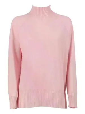 KANGRA Raglan-sleeve Turtleneck Sweater - Pink