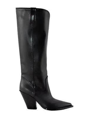 Elena Iachi 90mm Pointed-toe Knee-high Boots - Black