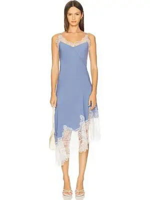 Prabal Gurung Bias Flare Hem Midi Dress - Avio